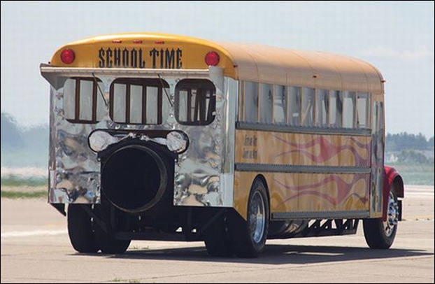Jet-Powered School Bus Go Up To 367 MPH ~ MegaMachine